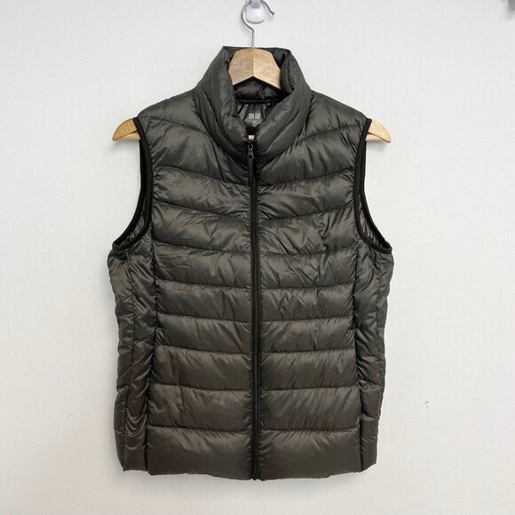 Uniqlo | Jackets & Coats | Uniqlo Vest Womens M Gray Goose Down ...